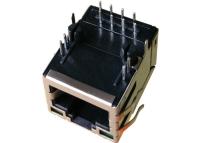 China HFJT1-2450-L55RL FastJack 1x1 Tab-Up 10 / 100BASE-T RJ45 PCB Modular Jack for sale