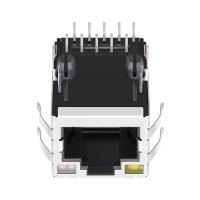 China RT7-174AAK1A 100/1000 Base-T Single Port RJ45 Female Connector Tab Up Yellow/Green&Orange Led for sale