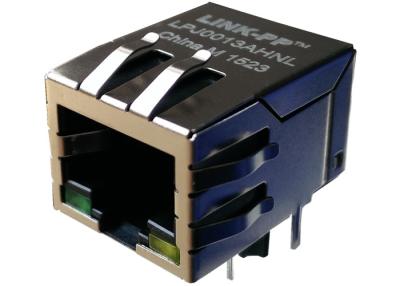 China HFJ11-1G11ERL FastJack Tab-Down Gigabit RJ45 Female PCB Connector for sale