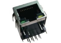 China HFJ11-1G11E-L12RL FastJack Tab-Down Gigabit RJ45 Female PCB Connector for sale