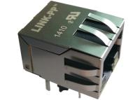 China HFJ11-1G16ERL FastJack Tab-Down Gigabit RJ45 Female PCB Connector for sale