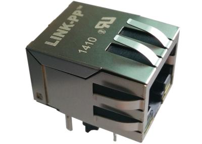 China HFJ11-1G16ERL FastJack Tab-Down Gigabit RJ45 Female PCB Connector for sale