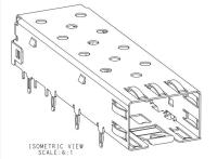 China 2227302-1 Position SFP Cage Connector 4GB/S Press-Fit Through Hole No Light Pipe for sale