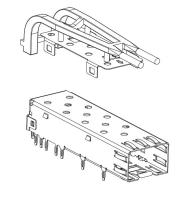 China 1367629-2 SFP Cage Assembly Press Fit 4 Gb/S With Light Pipe for sale