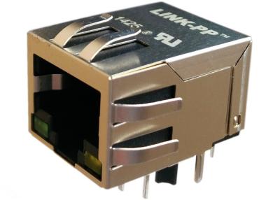 China HFJ11-CMC1E-L11RL , RJ45 Single Port Tab-Down Common Mode Choke Jack for sale