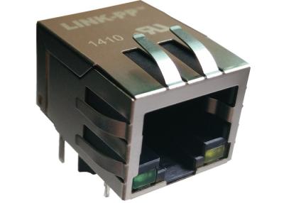 China HFJ11-CMRP1E-L21RL , POE RJ45 Connector Tab-Down Common Mode Choke Jack for sale