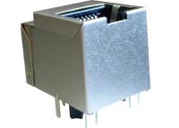 China HFJV1-2450RL Vertical RJ45 Jack 10 / 100BASE-TX Integrated Ethernet Connector for sale