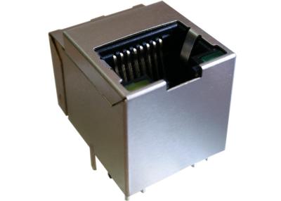 China HFJV1-E2450-L15RL Vertical RJ45 Jack 10 / 100BASE-TX  Magnetic Ethernet Connector for sale