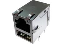 China XRJB-A60-1-DA1-170 RJ45 USB Connector 10/100Mbps Magnetic for sale