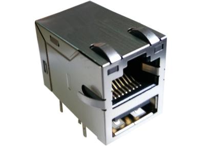 China XRJB-A60-1-D12-170 modular rj45 connectors 10/100Mbps Magnetic for sale