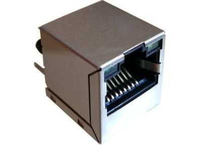 China HFJV1-S114-L17RL Vertical RJ45 Jack , HFJV1-S101-L72RL 10BASE-T Filter PCB Jack for sale