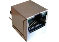 China HFJV1-S114-L51RL Vertical RJ45 Jack , HFJV1-S114-L72RL10BASE-T Filter PCB Jack for sale