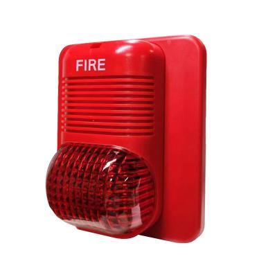 China Red 24V Sounder Flasher Wall Mounted For Conventional Fire Detection Fire Safety System for sale