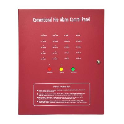 China 8 Zone Conventional Fire Alarm Controller with 30 Detectors per Zone and 2A @ 24VDC Power Supply for Building Safety Systems for sale