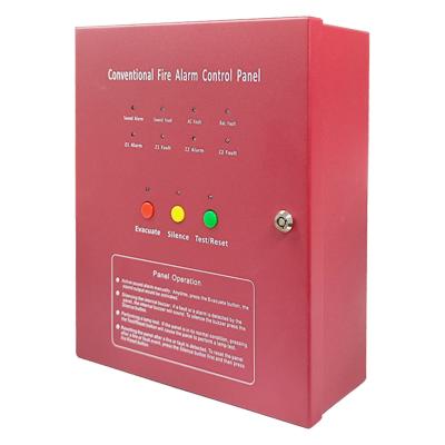 China 2 Zone Conventional Fire Alarm Panel 24VDC 2A Power Supply EN54 Certified for sale
