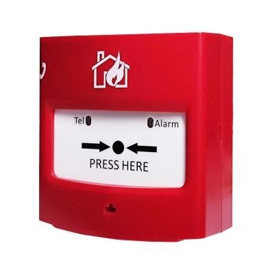 China Addressable Fire Alarm Manual Call Point DC24V EN54 Certified Recoverable Pull Station for sale