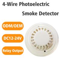 China DC12-24V 4 Wire Smoke Detector with Relay Output for Industrial Fire Alarm Systems 105mm for sale