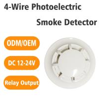 China DC12-24V 4 Wire Smoke Detector with Relay Output High Sensitivity 105mm for Industrial Control for sale