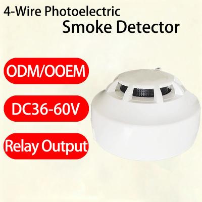 China 48V DC 4-Wire Smoke Detector with Relay Output for Industrial Electrical Cabinets and Control Rooms for sale