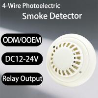 China DC12-24V 4-Wire Smoke Detector with Relay Output for Industrial Fire Alarm Systems for sale