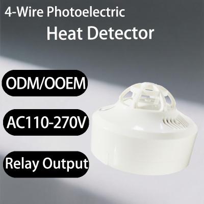 China AC220V 4-Wire Heat Detector with Relay Output for Electrical Cabinet Fire Protection for sale