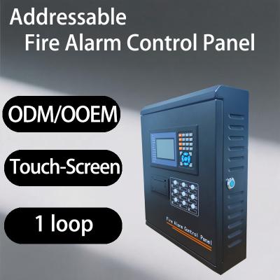 China Customizable Addressable Fire Alarm Control Panel 6 Loops 1524 Points Touch LCD for sale