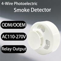 China Industrial Smoke Detector 220V 4-Wire Relay Output for Factory Fire Alarm System for sale