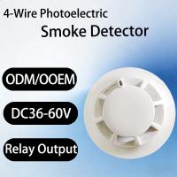 China 48V DC 4 Wire Smoke Detector with Relay Output 65dB Sound Alarm for Fire Safety Systems for sale