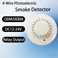 China DC12-24V 4-Wire Smoke Detector with Relay Output High Sensitivity for Industrial Fire Warning Systems for sale