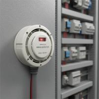 China 2 Wire Conventional Photoelectric Smoke Detector 103mm ABS Housing for Substation Fire Alarm System for sale