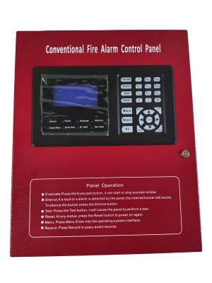 China 8 Zone Conventional Fire Alarm Control Panel AC220V Wall Mounted LED Display for Commercial Building Fire Safety for sale
