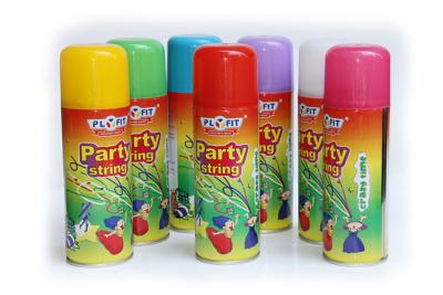 China PLYFIT Silly Crazy String Spray Canisters Mixed Colours For Christmas Decorations for sale