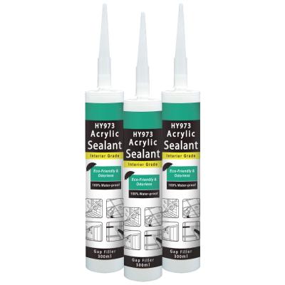 China PLYFIT HY973 Interior Grade Waterproof Acrylic Sealant No Pollution Low Odor for sale