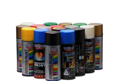 China Aerosol 18K Gold Metallic Spray Paint 400ml HB Hardness Custom Color for sale