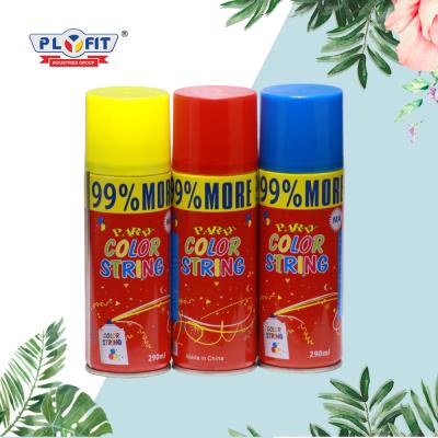 China Colorful Silly String Spray Eco Friendly Letterpress Printing Tinplate Can for sale