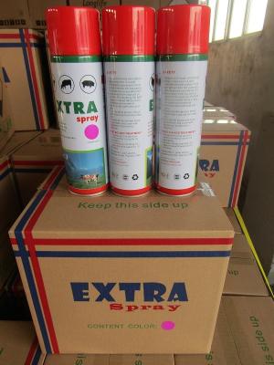 China OEM Fast Drying Livestock Marking Spray Aerosol Swine Pig Cattle Tail Paint for sale