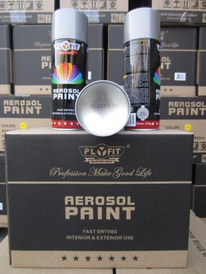 China 12pcs/Ctn Graffiti Spray Paint Coating Aerosol Spray Metallic Gold Mirror Effect Silver for sale