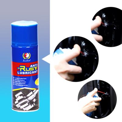 China Aerosol Liquid Rust Removal Spray Rust Prevent Lubricant Oil Spray For Car Lock 400ml for sale