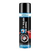 China ISO9001 MSDS REACH Certified 650ml Eco-friendly Tyre Polish Spray for Waterproof and Dustproof Protection for sale