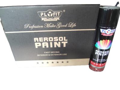 China Acrylic Based Stainless Steel Plyfit Black Aerosol Spray Paint for sale
