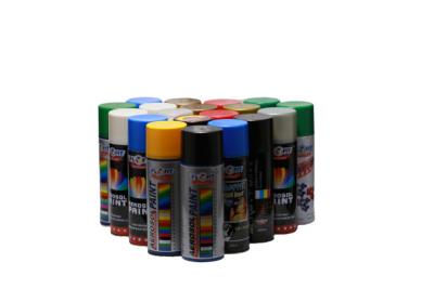 China Easy Drying Satin Black Enamel Aerosol Spray Paint For Interior Exterior for sale