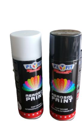 China Fast Dry 65*158mm Black Lacquer Spray Paint Aerosol Acrylic Based for sale