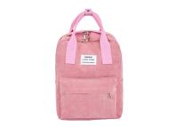 China Kids Pink Cotton Backpack With Handle School Top Handle Backpack for sale