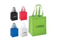China Lightweight recycled Non Woven tote bags Shopping Bag custom logo for sale
