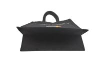 China Black Recycle Cotton Tote Bags 26x26cm Biodegradable Tote Bags for sale
