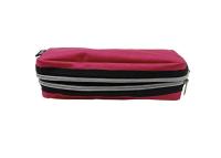 China 300D Polyester Red Pencil Bag With Zipper Eco Friendly Pencil Pouch for sale