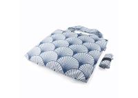 China 210D Polyester Foldable Tote Bag White Wonderful Lotus Sublimation Printing for sale