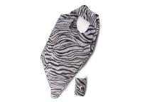 China Black And White Zebra Stripes Folding Tote Bag , Large Capacity Eco Shopping Bag for sale