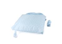 China Light Blue Folding Tote Bag Dot Sublimation Printing Double - Stiching for sale