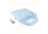 China Light Blue Folding Tote Bag Dot Sublimation Printing Double - Stiching for sale